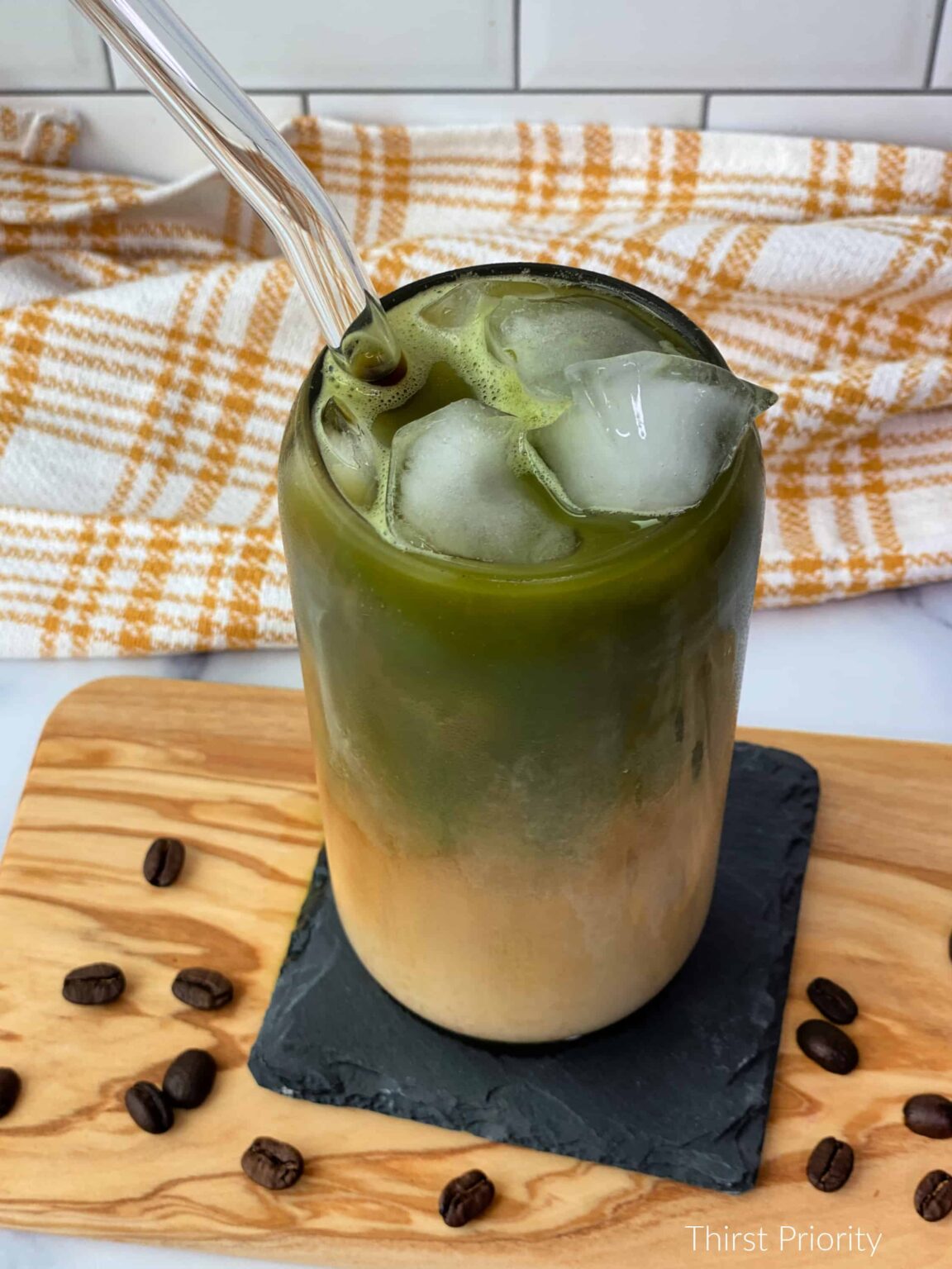 Matcha Coffee Recipe (Homemade Dirty Matcha Latte)