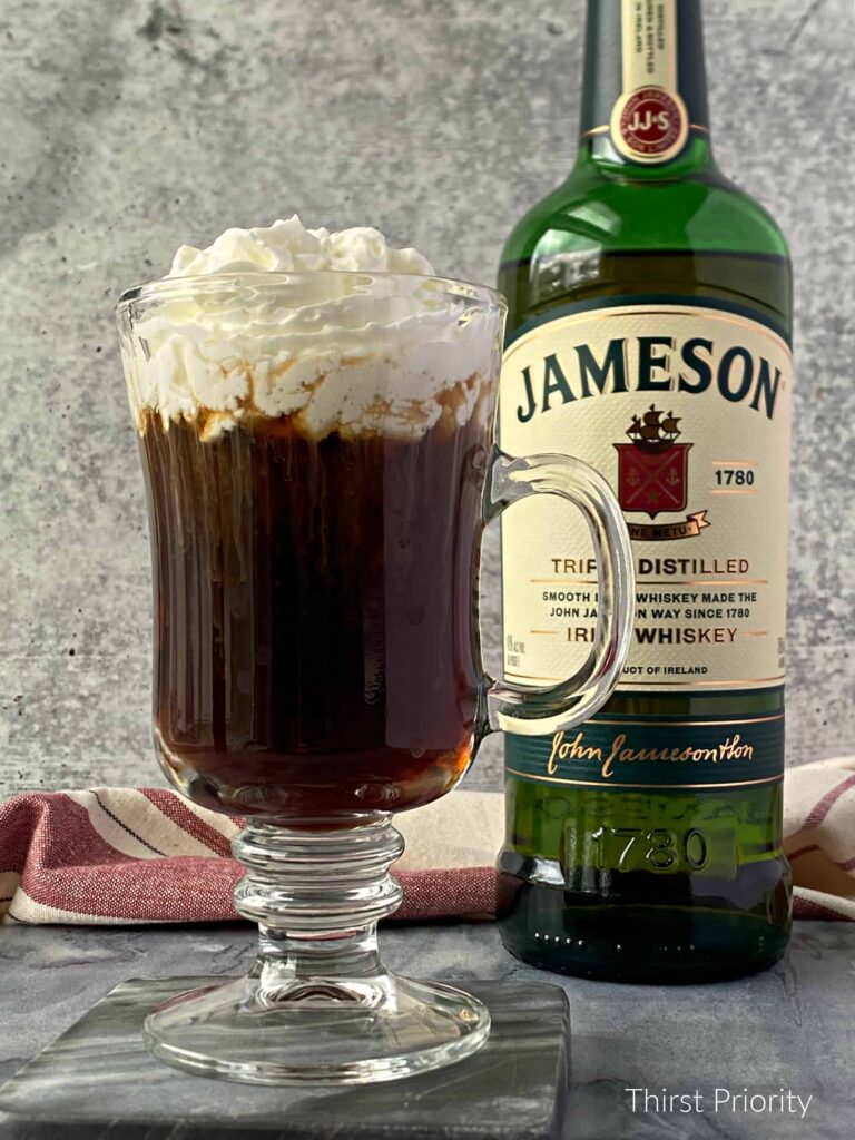 Easy Jameson Irish Coffee Recipe with Whipped Cream