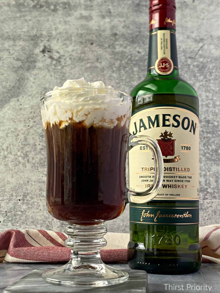 Easy Jameson Irish Coffee Recipe with Whipped Cream